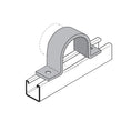1-1/2" Pipe Strap For Strut Channel - Electro-Galvanized – Fasteners Plus
