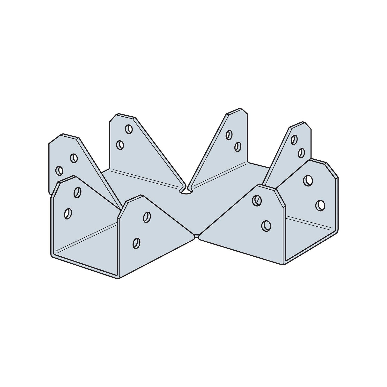 Simpson FWH2 2x Four Way Connector - Galvanized – Fasteners Plus