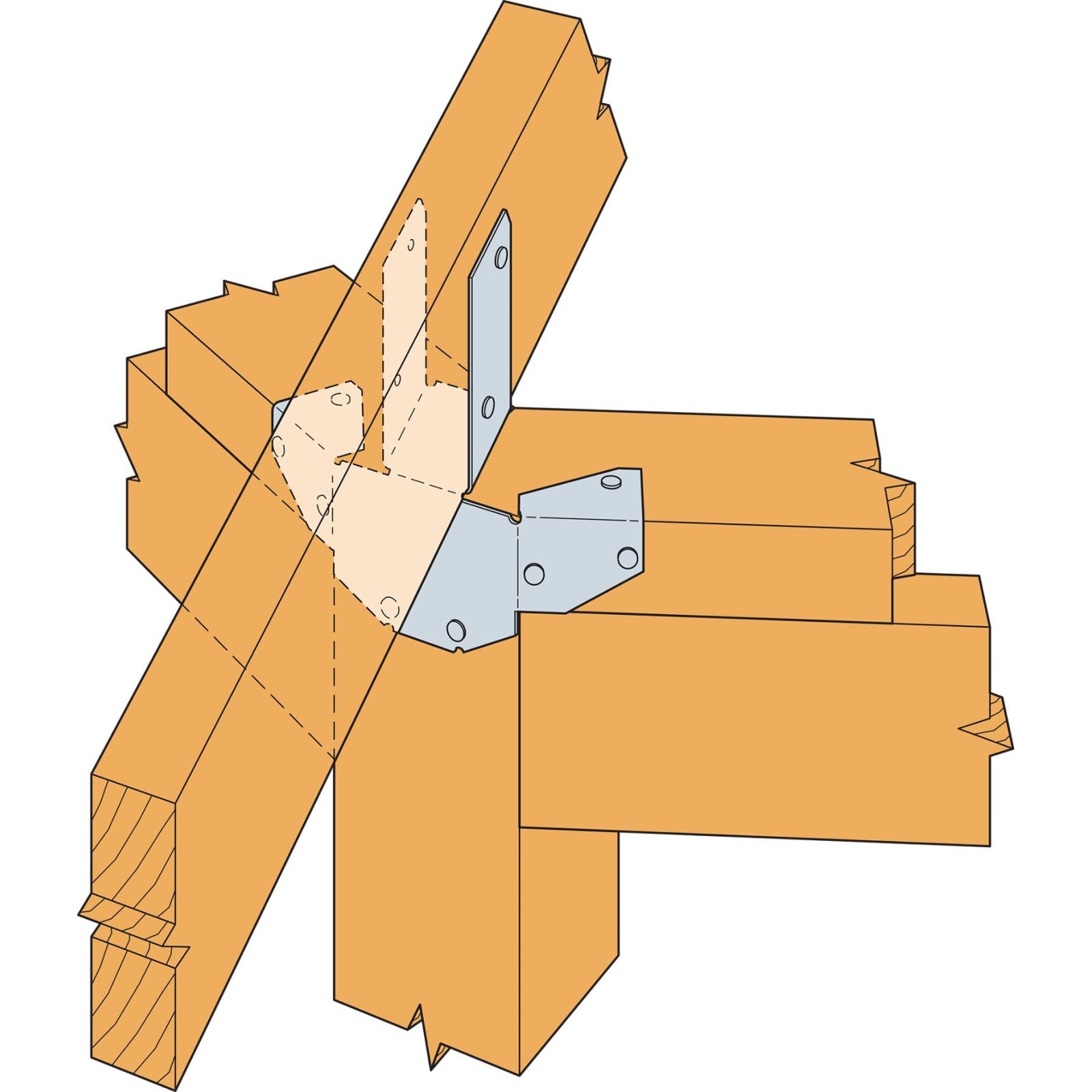 Simpson GT2Z Gazebo Tie, 16 Gauge - Zmax Finish – Fasteners Plus