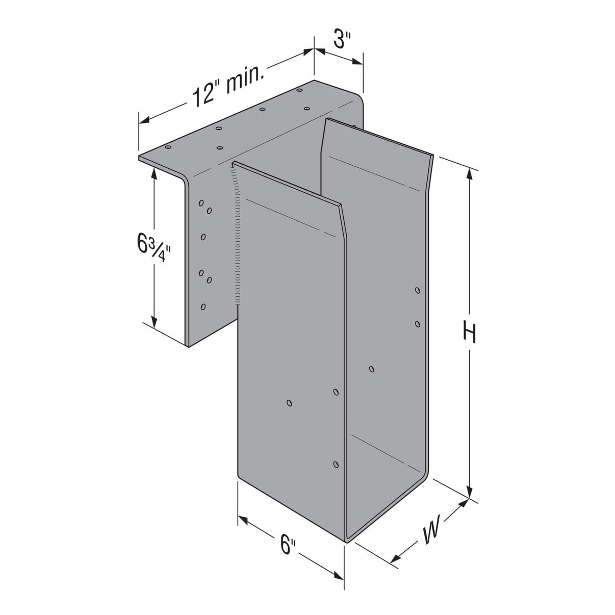 Simpson HGLTV5.512 Heavy Top-Flange Hanger for Engineered Lumber - Gra ...