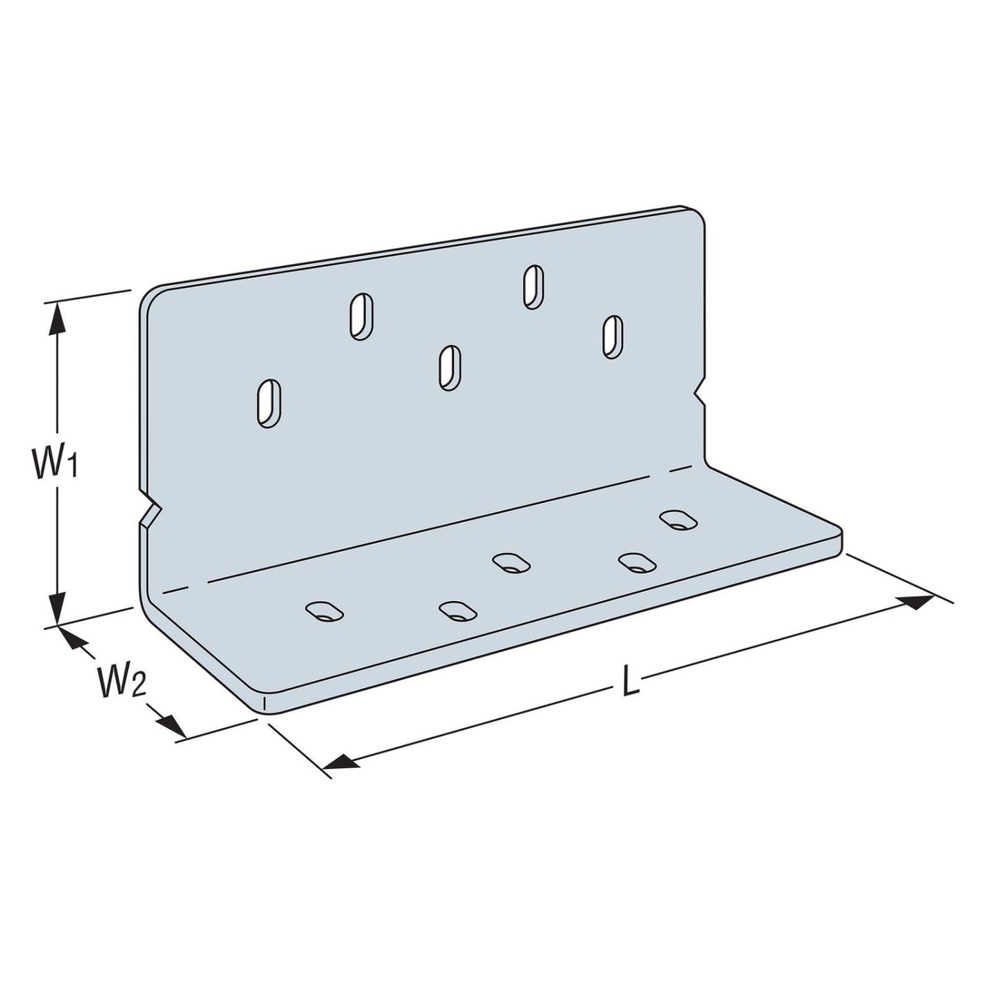 Simpson HSLQ47-SDS2.5 4" X 7" Heavy Shear Transfer Angle W/Screws - Ga ...