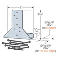 Simpson ICFVL-W Steel Ledger Connector Wood to ICF, 15 pack – Fasteners ...