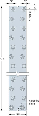 Simpson LDSS48 48" Light Diaphragm Spline Strap - G90 Galvanized ...