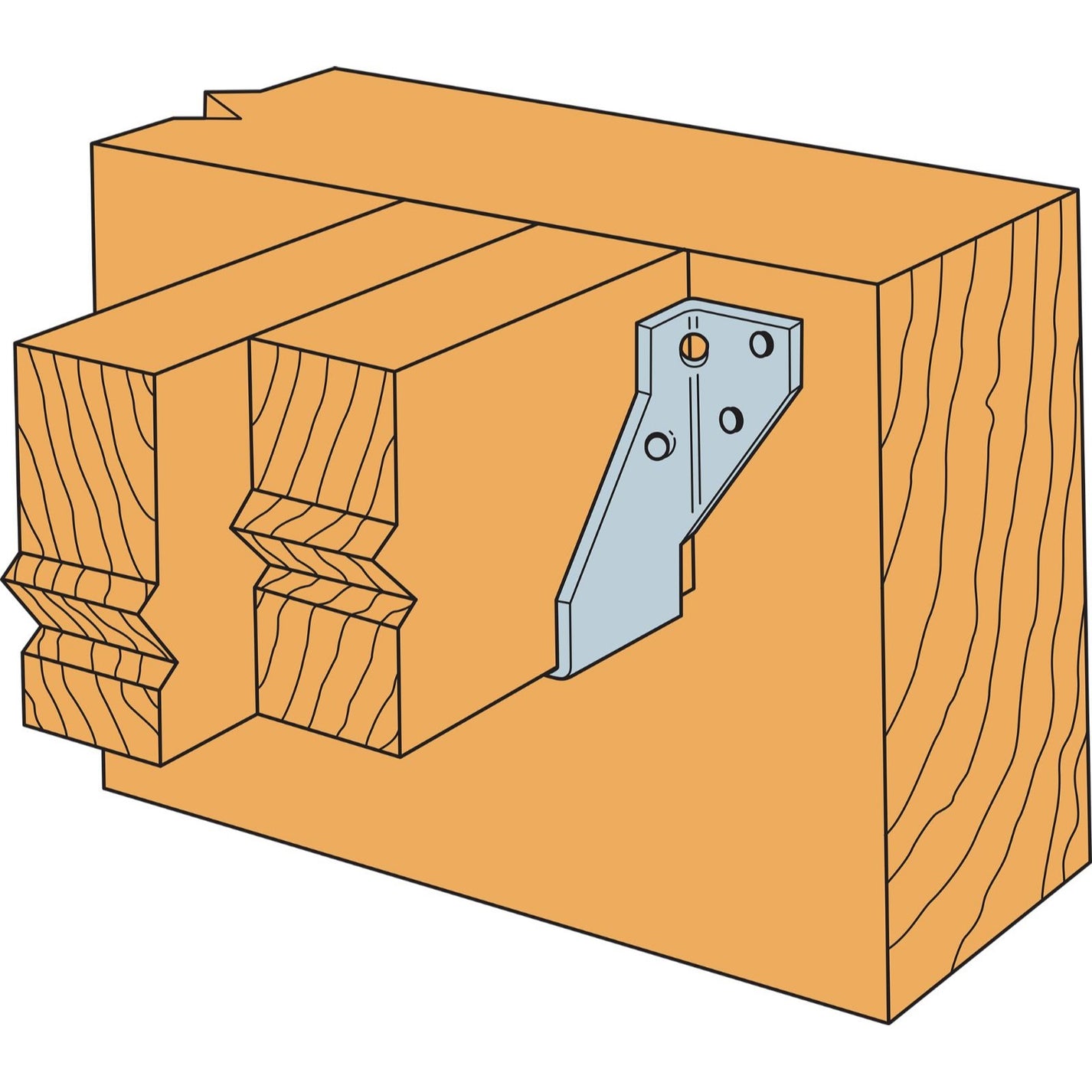 Simpson LUS24-2 Double 2x4 Face Mount Hanger - G90 Galvanized ...