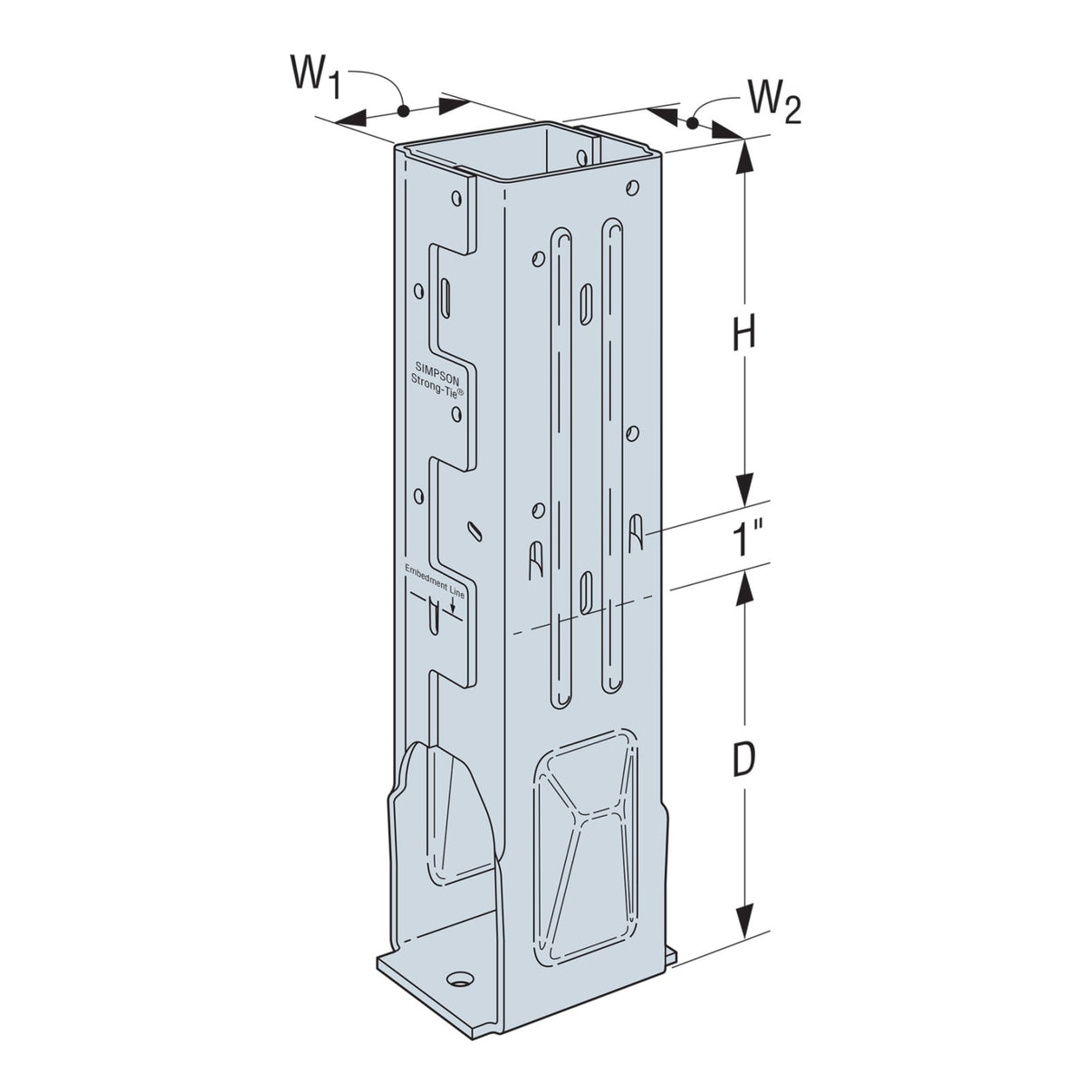 Simpson MPB44Z 4x4 Moment Post Base - Zmax Finish – Fasteners Plus