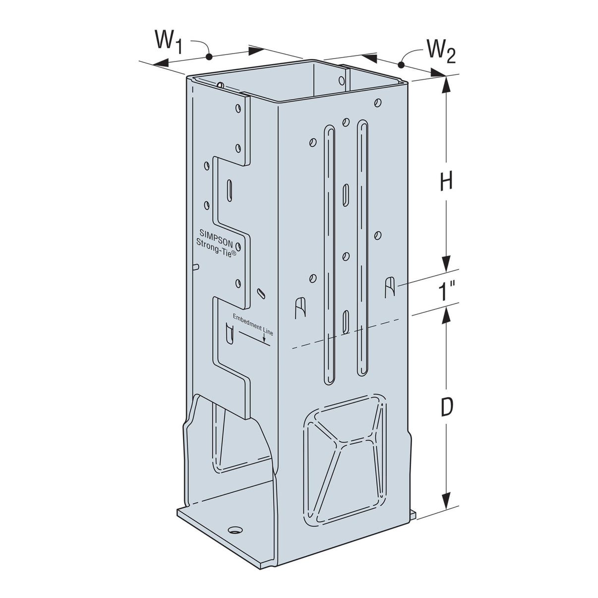 Simpson MPB66Z 6x6 Moment Post Base - Zmax Finish – Fasteners Plus