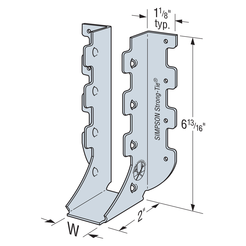 Simpson MUS28 2x8 Face Mount Joist Hanger - Galvanized – Fasteners Plus