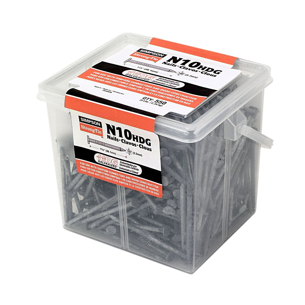 Simpson N10D5HDG-R 10d x 1-1/2" Strong-Drive HDG Nail, 5lb Bucket ...