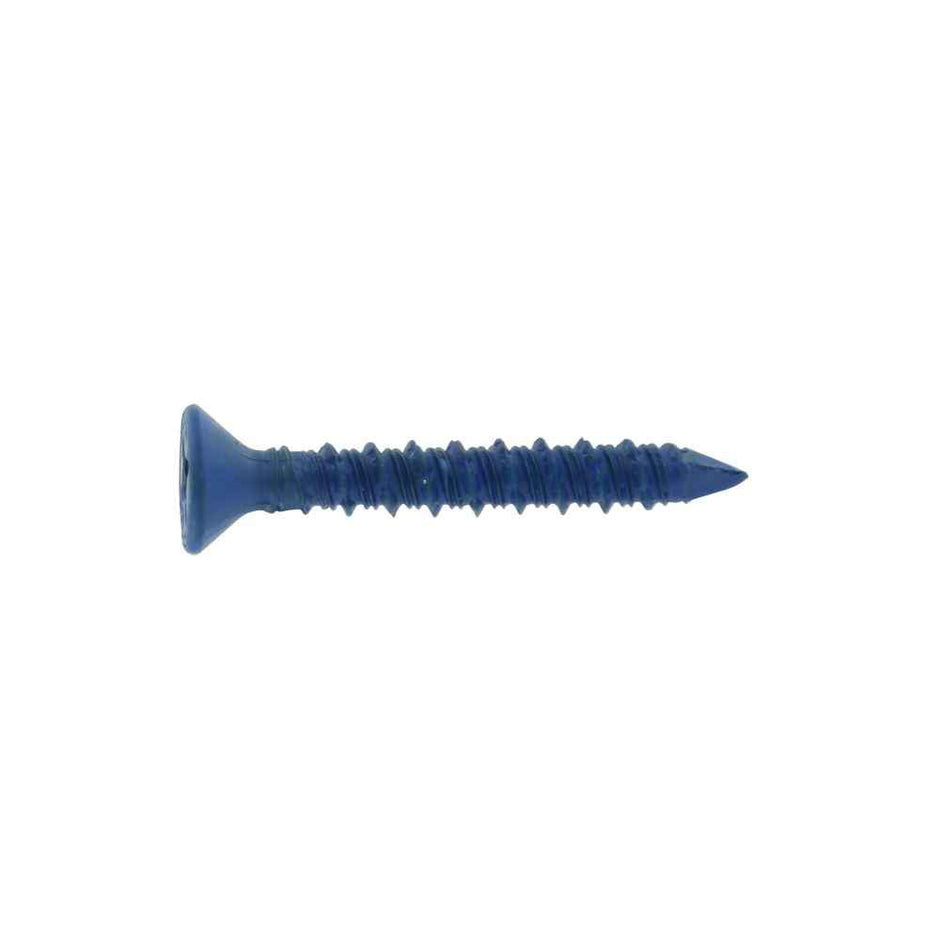 Flat Head Blue Concrete Screws At Fasteners Plus