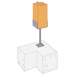 Simpson PPBF66 6x6 Adjustable Porch Post Base- Gray Painted – Fasteners ...