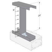 Simpson RCA-C225/97-R55 Rigid Connector Angle For Concrete, Pkg 55 ...