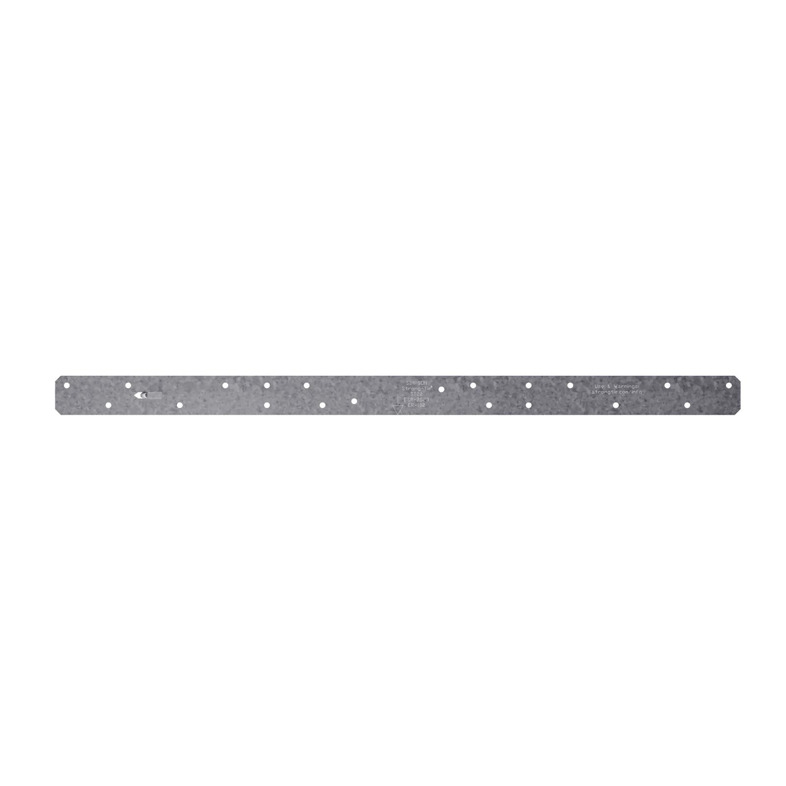 Simpson ST22 22" 16 Gauge Strap Tie - G90 Galvanized – Fasteners Plus