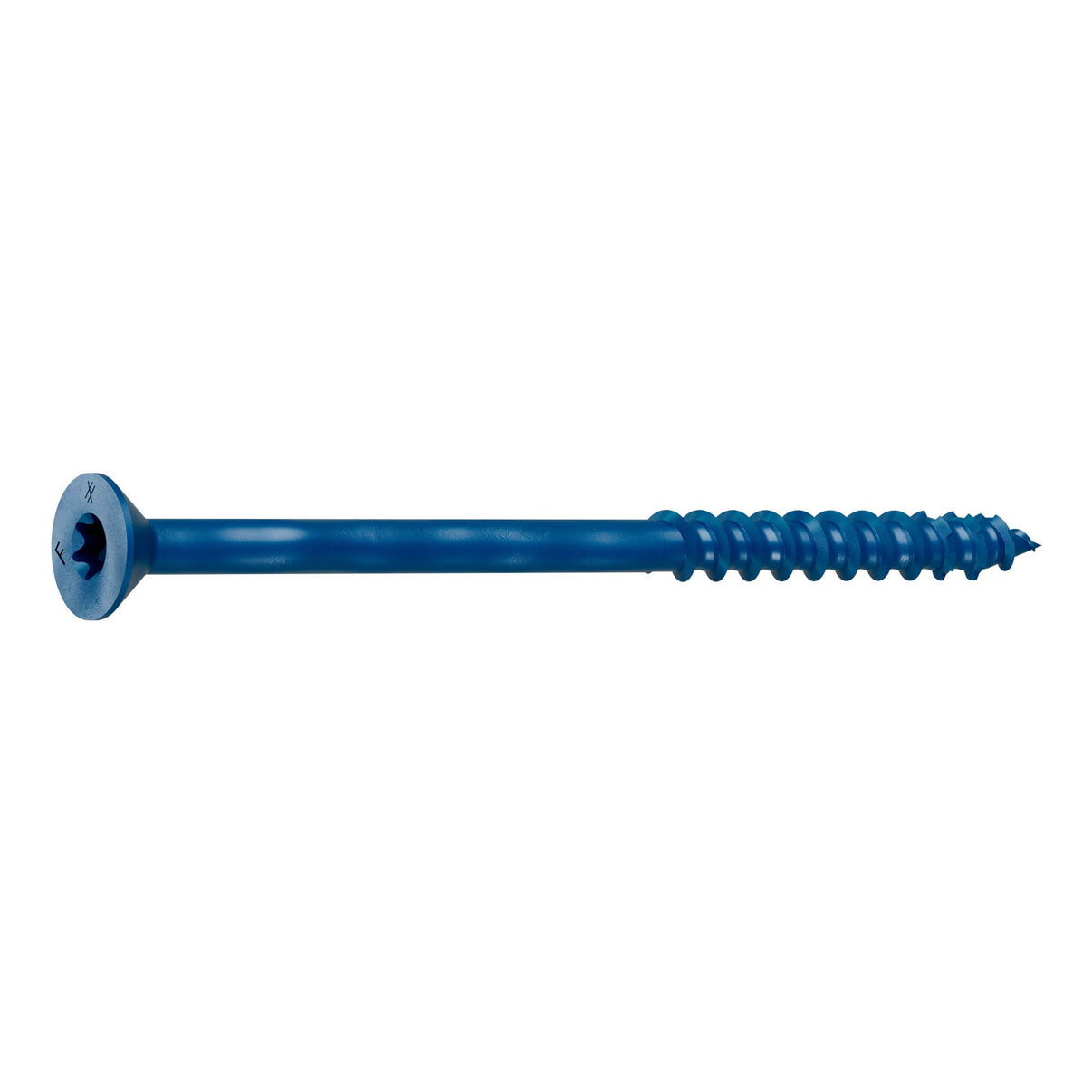 1/4" x 4" Strong-Tie Flat Head Titen Turbo Screw Anchor, Blue Zinc, Pk ...