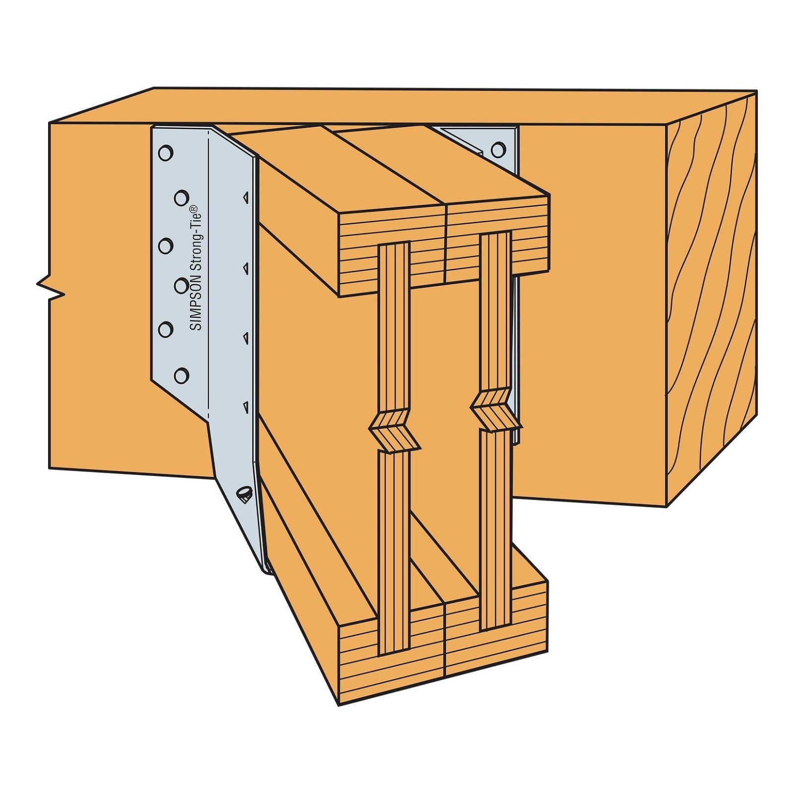 Simpson HSUL4.28/9 I-Joist Hanger Skew Left - G90 Galvanized, Made to ...