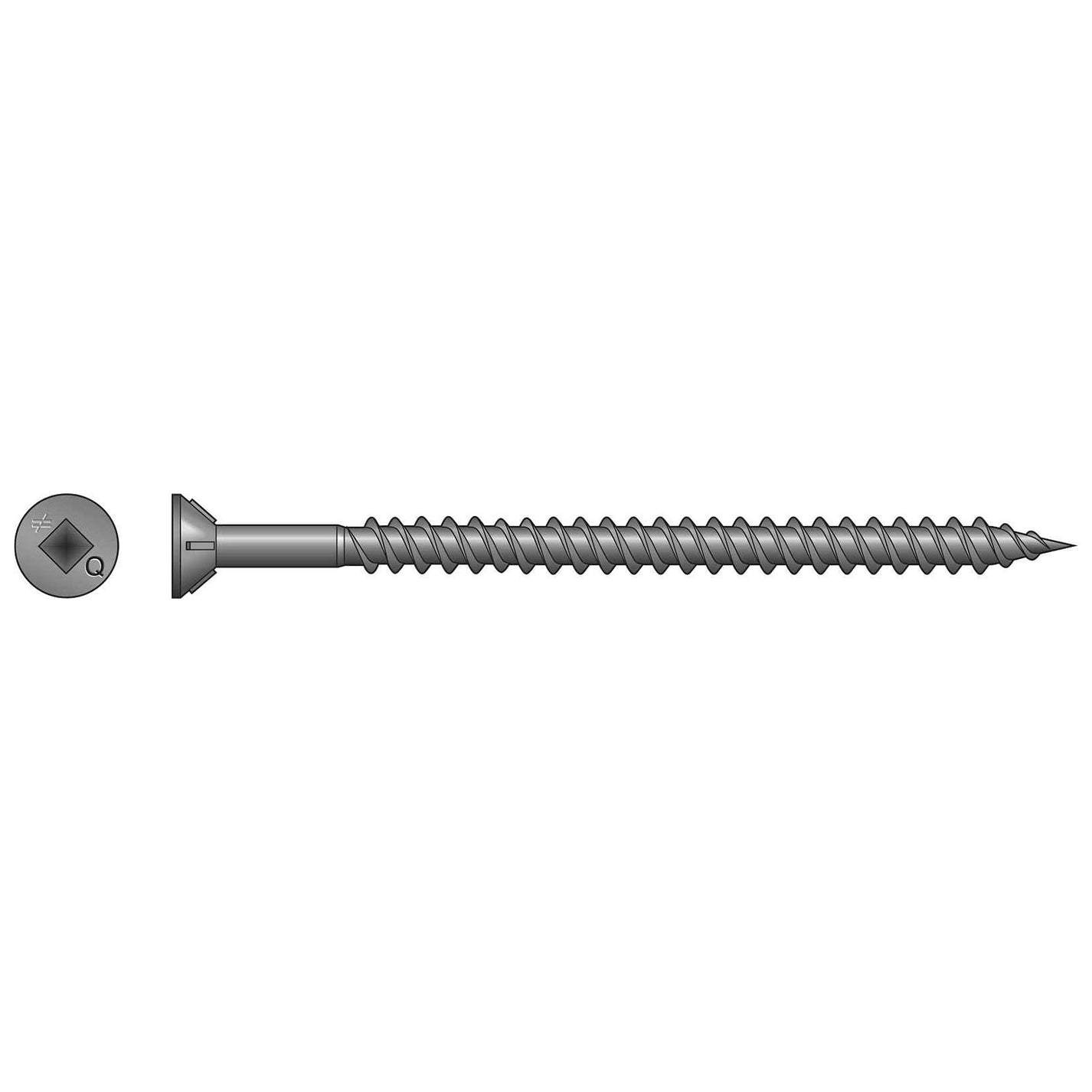 #8 x 2-1/2" Quik Drive WSTD Roofing Tile Collated Screws, Exterior Gra ...