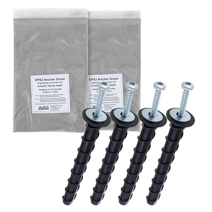 Bolthold amAK-4 Asphalt Anchor Kit w/ 4 am625 & 2 EPX2 Grout ...