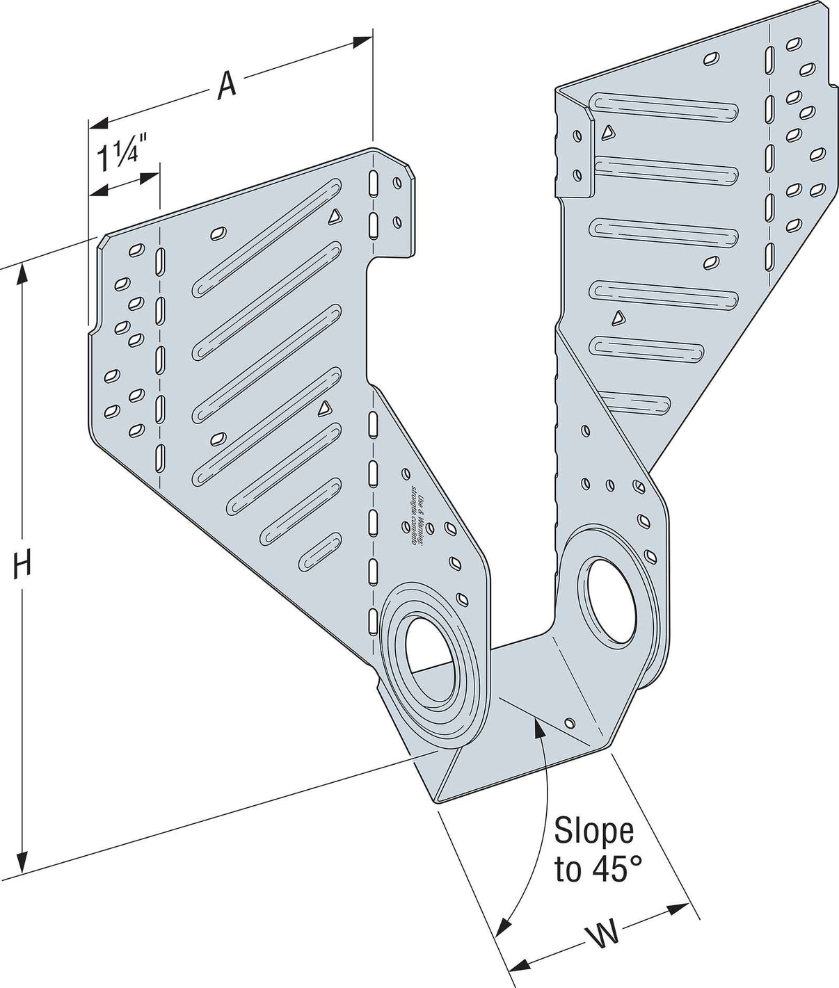 Simpson LSSR26Z Field Adjustable Rafter Hanger- ZMAX Finish – Fasteners ...